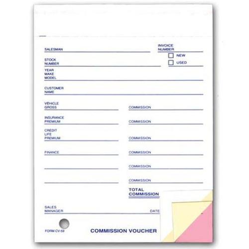 Commission Voucher - 100/Pk – ADSCO Companies