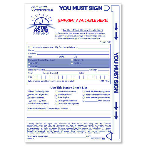 Night Drop Env. No Tip - 500/Bx – ADSCO Companies