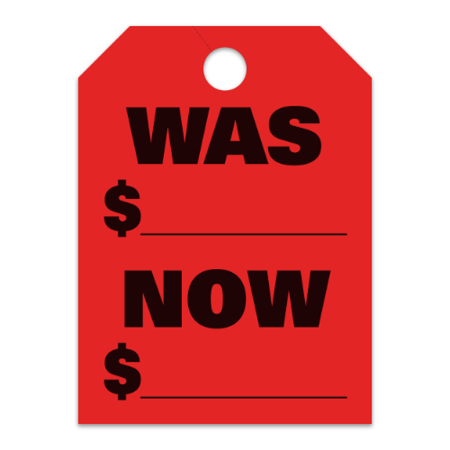 Red Was-Now Hang Tag - 50/Pk – ADSCO Companies