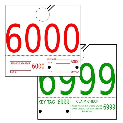 Service Dispatch Numbers - #6000-6999 - 1000/Pk – ADSCO Companies