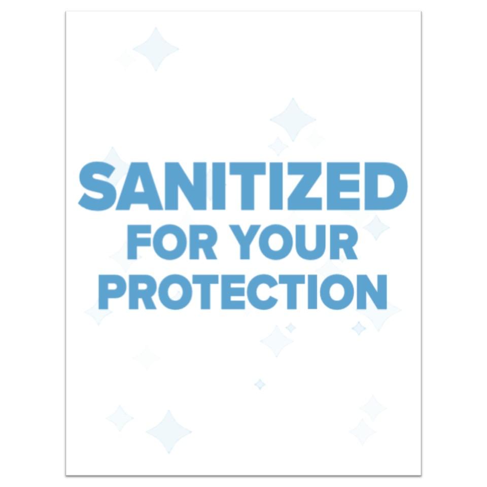 Sanitized Table Top Tent Signs – ADSCO Companies